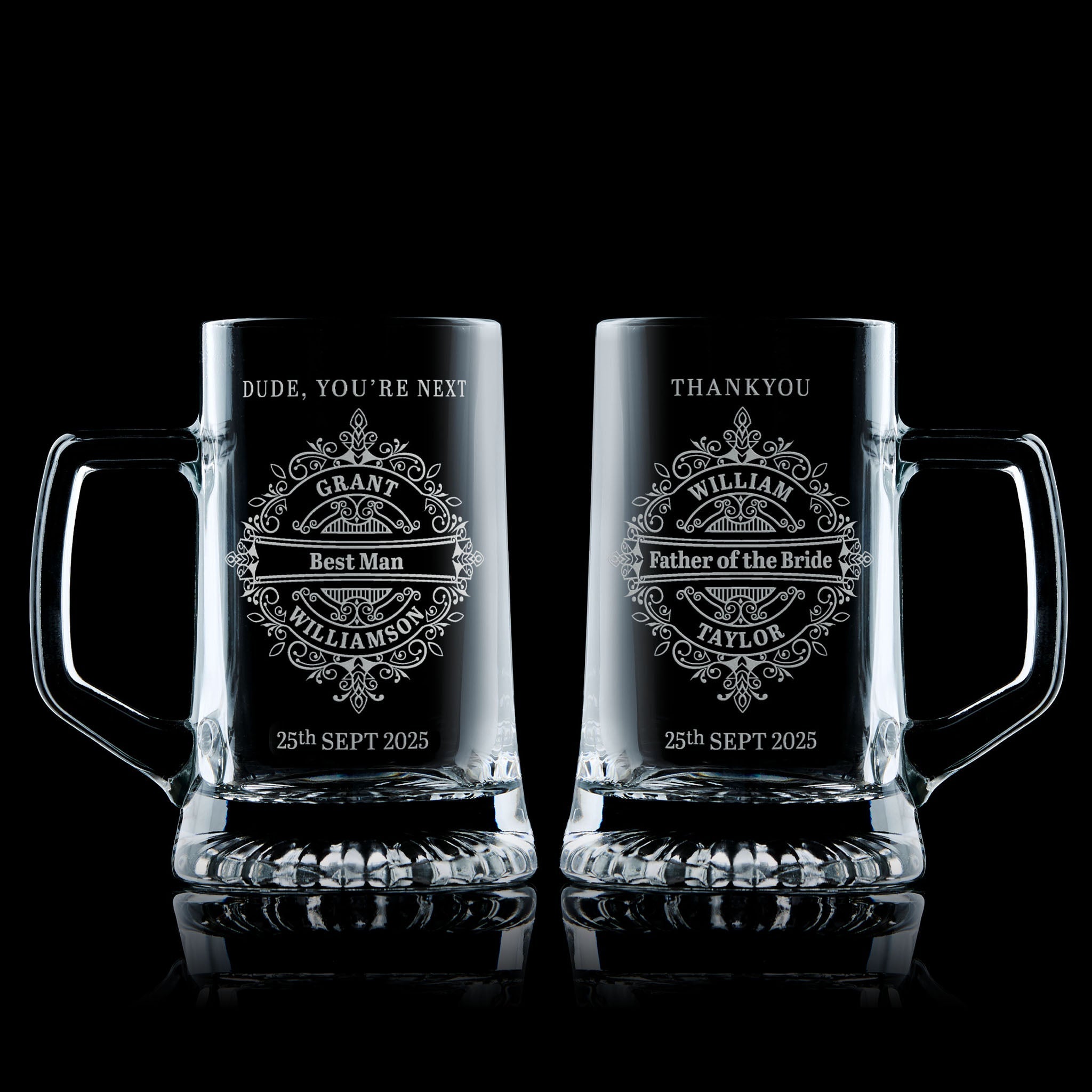 Engraved Glass Tankards | Personalised Bar & Glassware – Just The Ticket