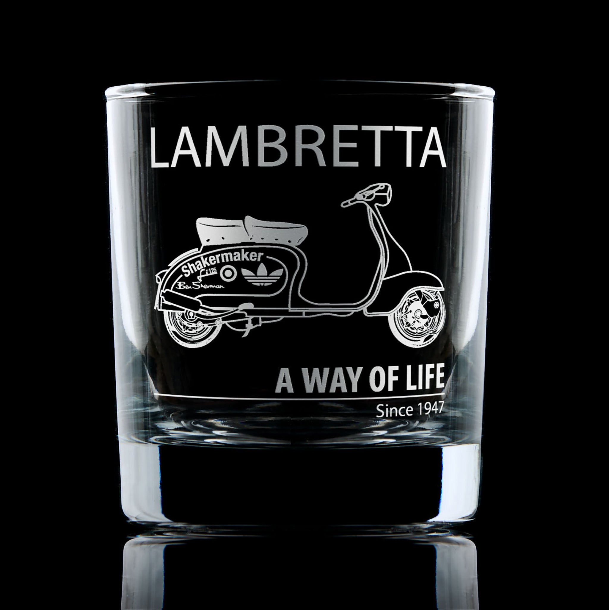 Bespoke Lambretta Glassware Engraved from Your Photograph – Just The Ticket