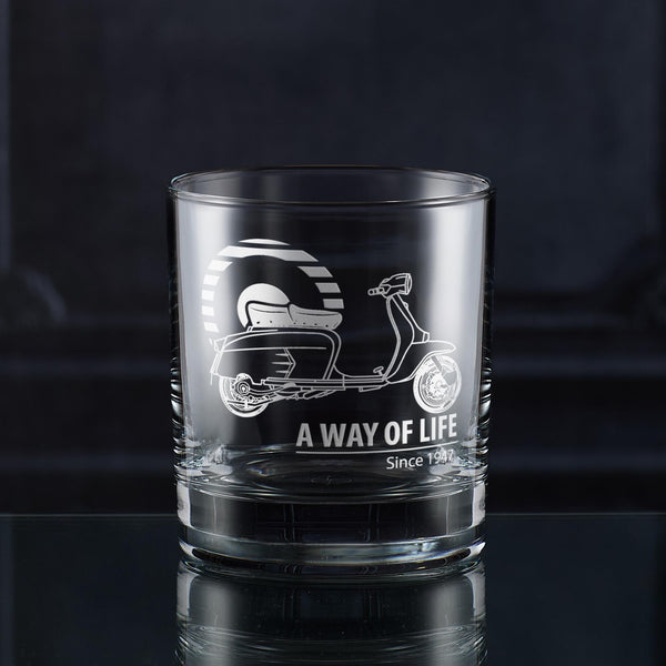 Engraved Lambretta SX200 Whisky Glass – Engraved Glass Design